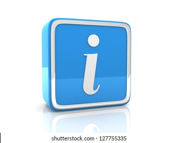 Blue Information Icon 3d Render Stock Illustration 127755335 | Shutterstock