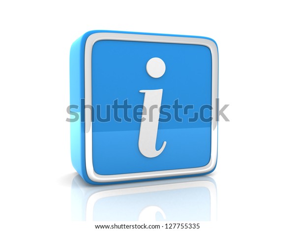 Blue Information Icon 3d Render Stock Illustration 127755335 | Shutterstock