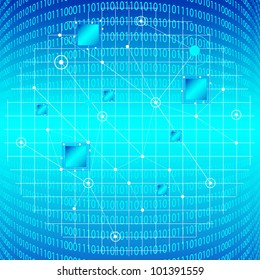 Blue Information Technology Background Eps Version Stock Illustration ...