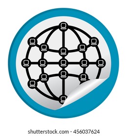 Blue Internet Computer Network Infographics Icon Stock Illustration ...
