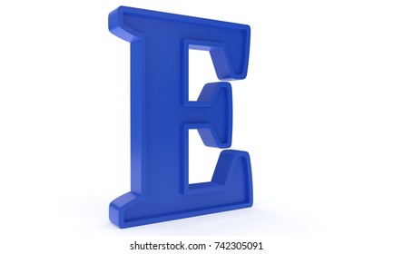 Blue Letter E 3d Render Stock Illustration 742305091 | Shutterstock