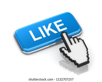 Blue Like Button This 3d Rendered Stock Illustration 1132707257 ...