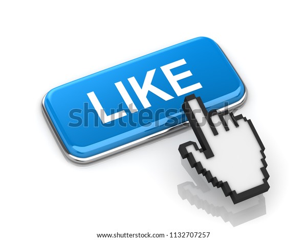 Blue Like Button This 3d Rendered Stock Illustration 1132707257 ...