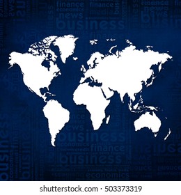 Blue Map Stock Illustration 503373319 | Shutterstock