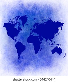 Blue Map Stock Illustration 544240444 | Shutterstock