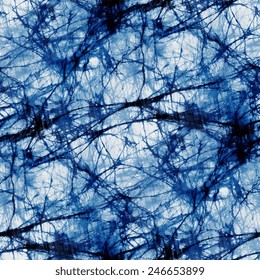 Blue Batik Fabric Texture Seamless Background Stock Illustration ...