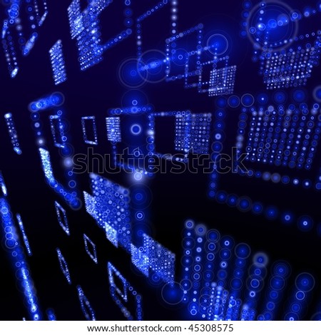 Blue Matrix Illustration Wallpaper Stock Illustration 45308575 ...