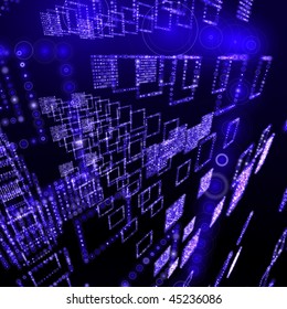 Blue Matrix Sphere Background: ilustrações stock 45236086 | Shutterstock