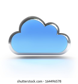 Blue Metallic Cloud Isolated On White: ilustrações stock 164496578 ...