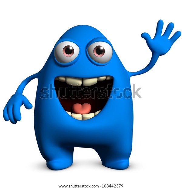 Blue Monster Stock Illustration 108442379