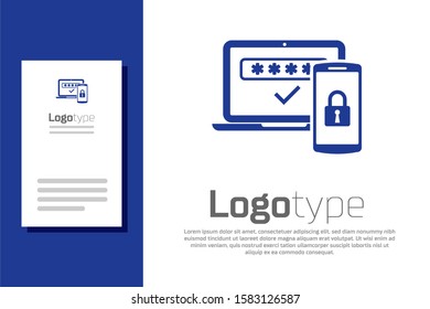Blue Multi Factor Two Steps Authentication Stock Illustration ...