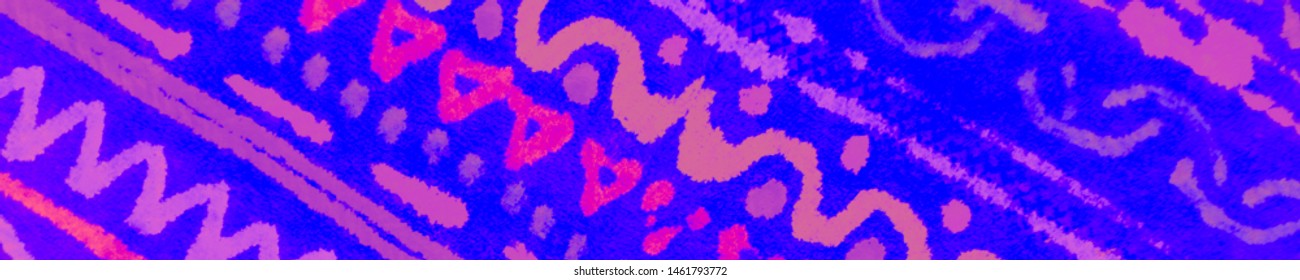 Blue Neon Ethno Pattern Native Ornament Stock Illustration 1461793772 ...