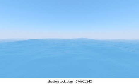 Blue Ocean 3d Render Stock Illustration 676625242 | Shutterstock
