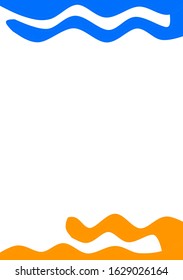 Blue Orange Border Frame Designed Top Stock Illustration 1629026164 ...