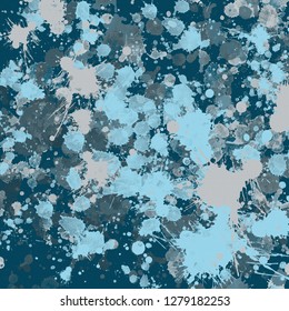 Blue Paint Splatter Effect Texture On Stock Illustration 1279182253 ...