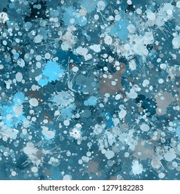 Blue Paint Splatter Effect Texture On Stock Illustration 1279182283 ...
