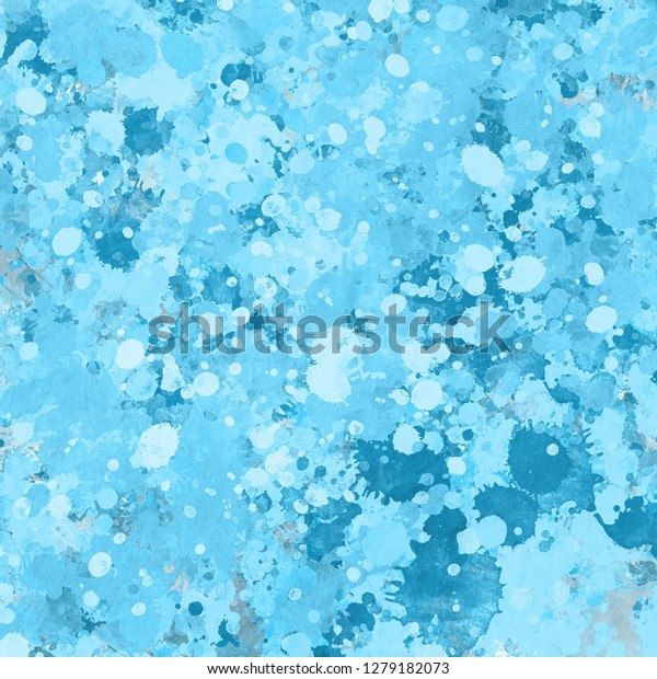 Blue Paint Splatter Effect Texture On Stock Illustration 1279182073 ...