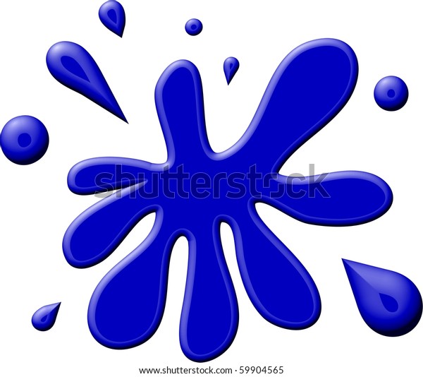 Blue Paint Splodge Stock Illustration 59904565