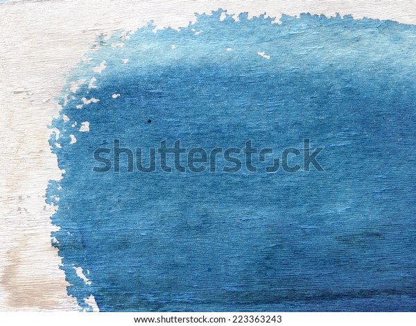Blue Paint Stain Wood Grain Texture Stock Illustration 223363243 ...