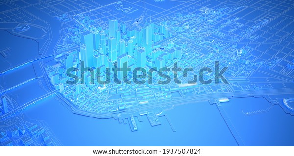 Blue Plain Low Poly Wireframe Modern Stock Illustration 1937507824 ...