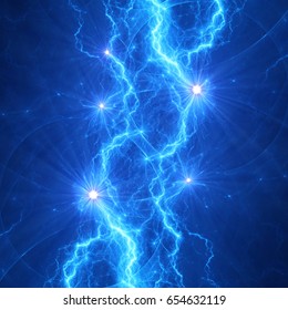 Blue Plasma Element Abstract Lightning Stock Illustration 654632119 ...
