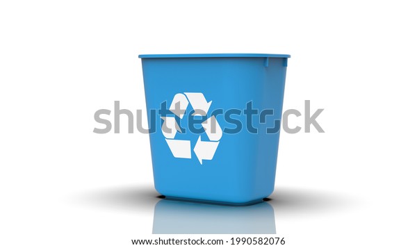 Blue Plastic Bin 3d Render Stock Illustration 1990582076 | Shutterstock