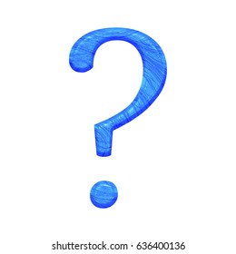 Blue Plastic Textured Question Mark Sign Stock Illustration 636400136 ...