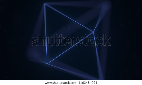 Blue Platonic Solid Octahedron Computer Graphics Stock Illustration ...
