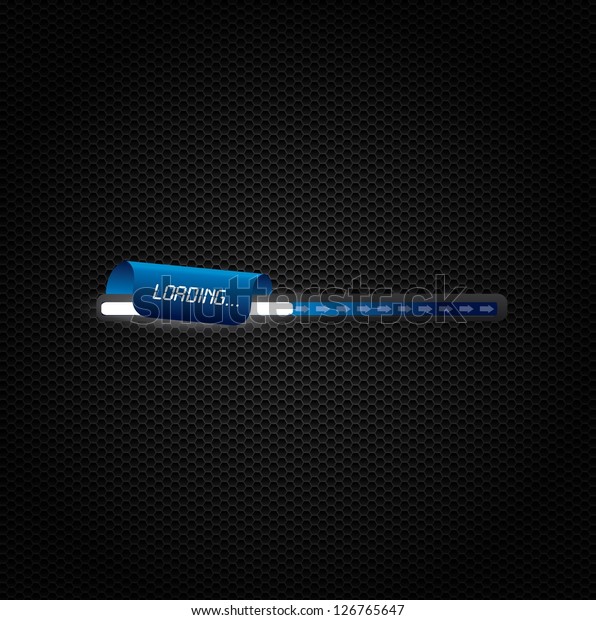 Blue Progress Bar On Dark Carbon Stock Illustration 126765647 ...