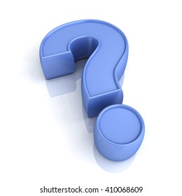 Blue Question Mark Isolated Over White Stock Illustration 410068609 ...