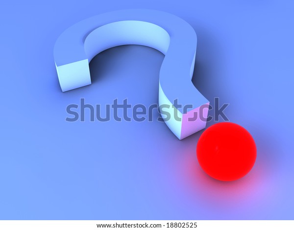 Blue Question Mark Red Bright Sphere Stock Illustration 18802525 ...