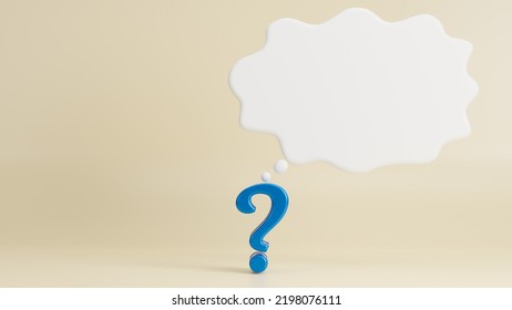 Blue Question Mark Symbol Empty Bubble Stock Illustration 2198076111 ...