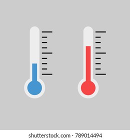 Red Blue Mercury Thermometers Vector Illustration Stock Vector (Royalty ...