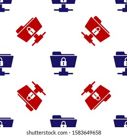 Blue Red Ftp Folder Icon Isolated Stock Illustration 1583655520 ...