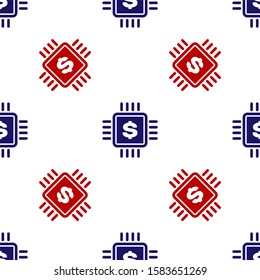 Blue Red Processor Chip Dollar Icon Stock Illustration 1583651269 ...