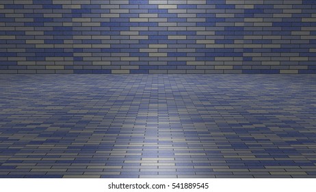 Blue Rendering 3d Room Stock Illustration 541889545 | Shutterstock