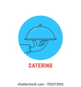 Blue Round Catering Logo Stock Illustration 702373501 | Shutterstock