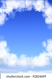 Blue Sky Frame White Clouds Stock Illustration 92824699 | Shutterstock