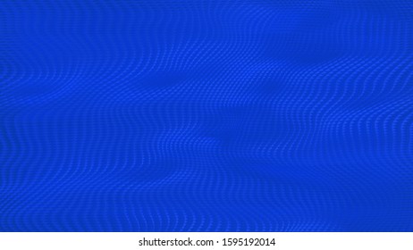 Blue Small Square Patterns Waves 3d Stock Illustration 1595192014 ...
