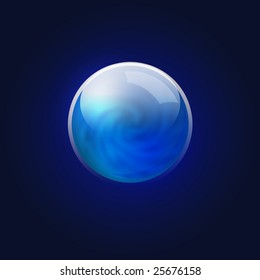 Transparent Sphere On Blue Background Vector: vector de stock (libre de ...