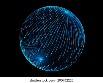Blue Sphere Black Background Stock Illustration 290762234 | Shutterstock