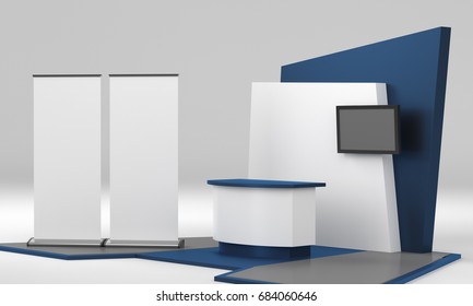 Blue Stand 3d Rendering Stock Illustration 684060646 | Shutterstock