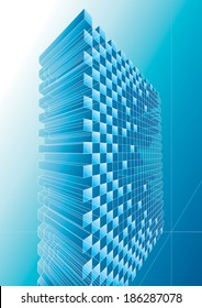 Blue Structure Abstract Background Raster Stock Illustration 186287078 ...