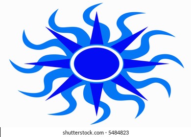 Blue Sun Stock Illustration 5484823