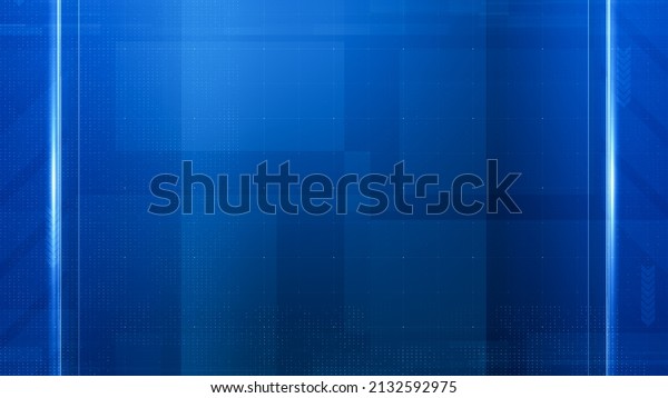 Blue Technology Grid Backgroundabstract Virtual Screen Stock ...