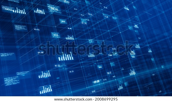 Blue Technology Icon Chart Graph On Stock Illustration 2008699295 ...