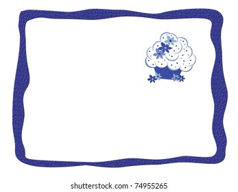 Blue Texture Cupcake Text Box Stock Illustration 74955265 | Shutterstock