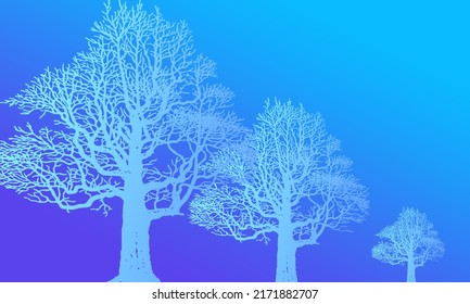 Blue Tree Pattern Background Modern Concept Stock Illustration ...