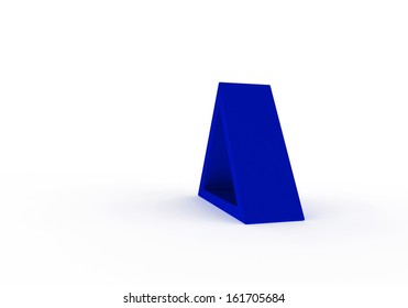 Blue Triangle 3d Model Isolated On 스톡 일러스트 161705684 | Shutterstock