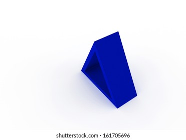 Blue Triangle 3d Model Isolated On 스톡 일러스트 161705678 | Shutterstock